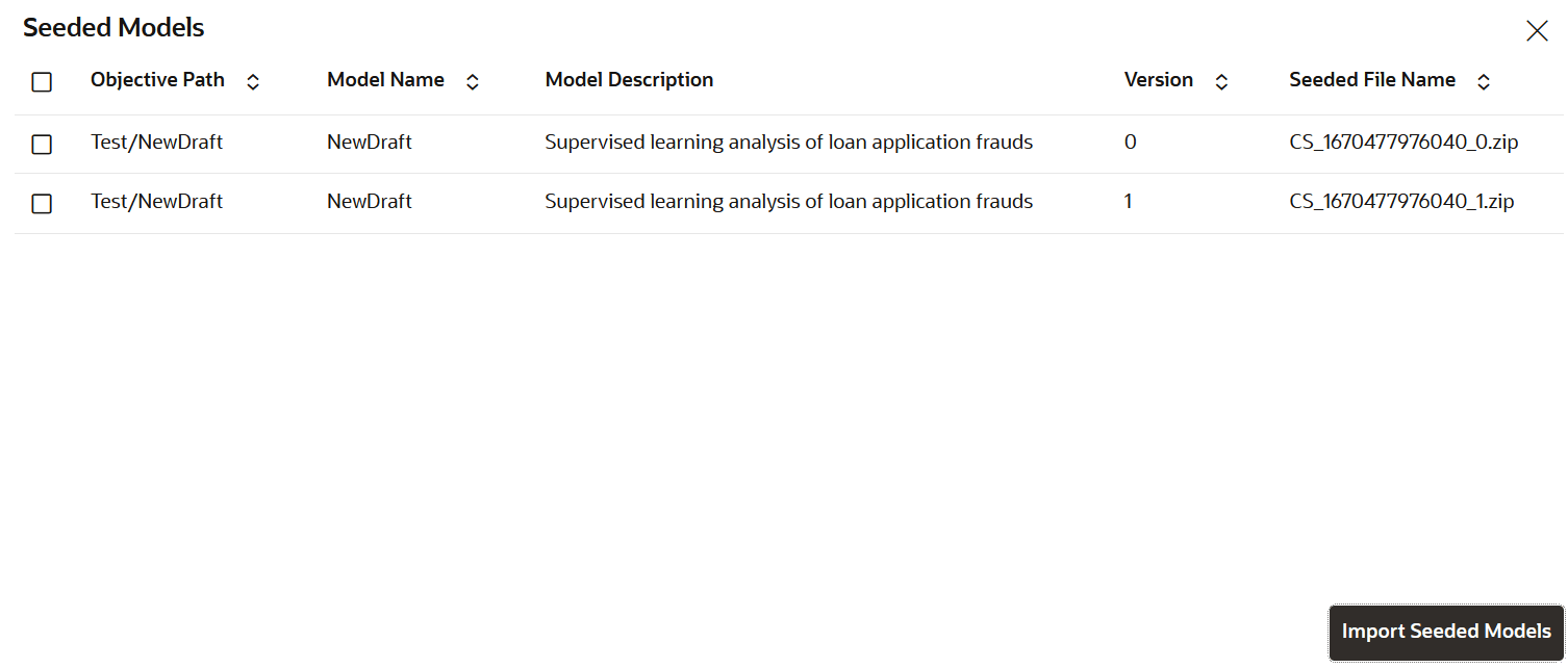 Create Seeded Models