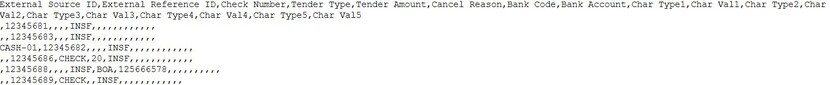 Sample Mass Payment Tender Cancellation CSV File