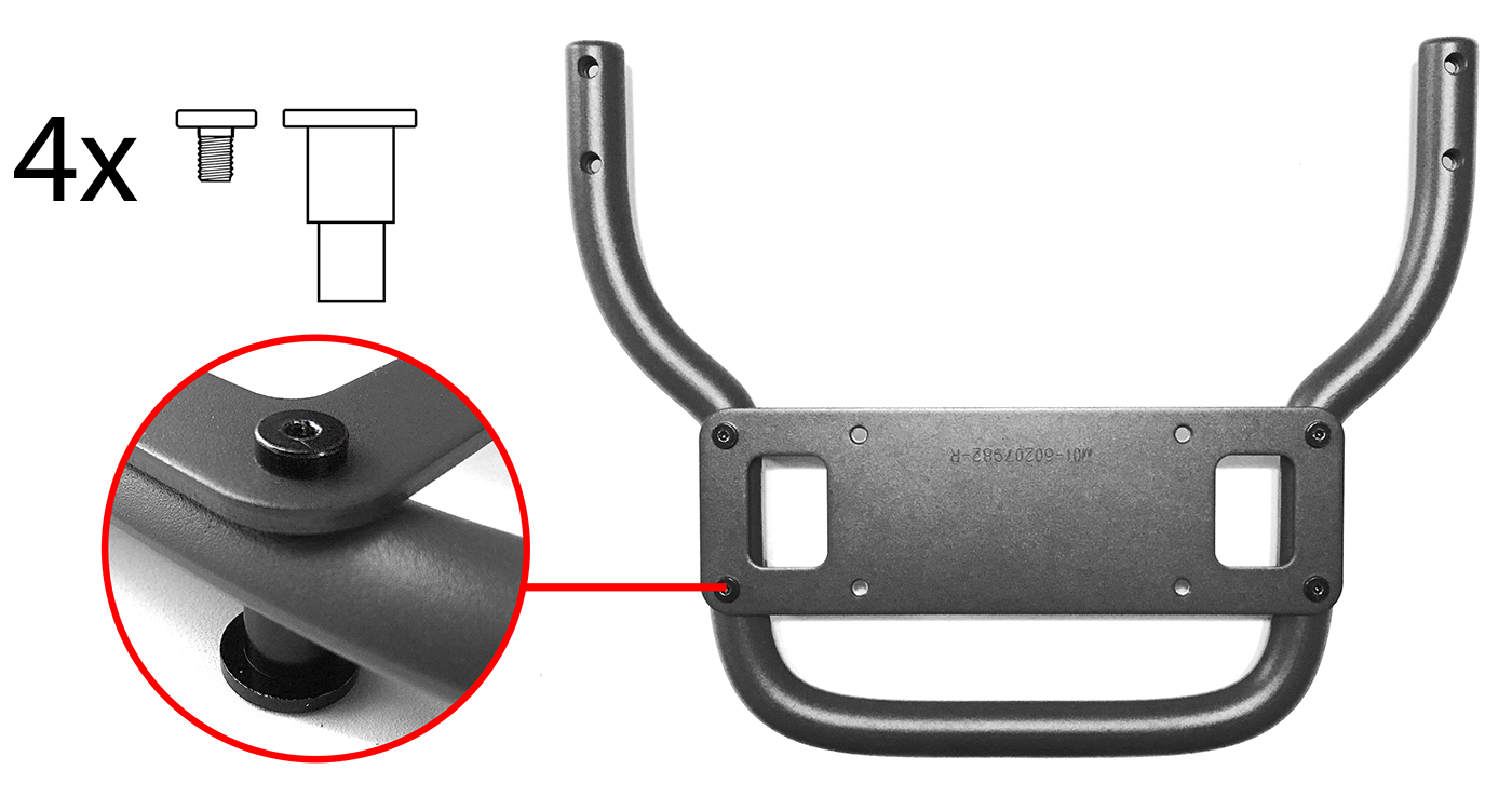 Installing the Handle with Bump Bar Mounting Bracket