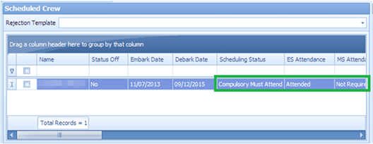 Assigning/Unassigning Crew to Training Drill