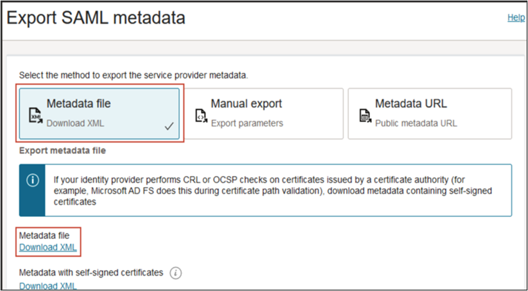 1 Download The Saml Metadata In Oci Iam Identity Domain
