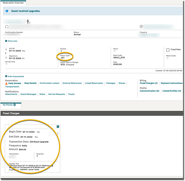 Using Nor1 PRiME Upgrade at Check-In and Reservation Management