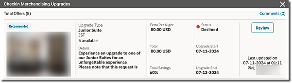 Using Nor1 PRiME Upgrade at Check-In and Reservation Management
