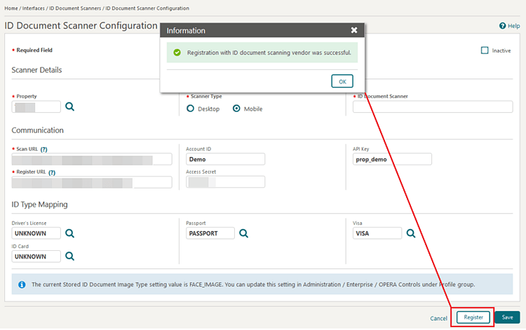 Configuring a Mobile ID Document Scanner