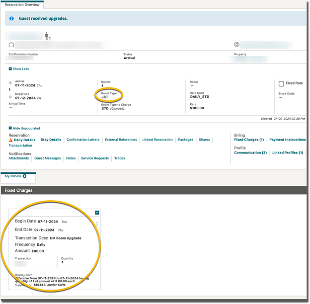 Using Nor1 PRiME Upgrade at Check-In and Reservation Management