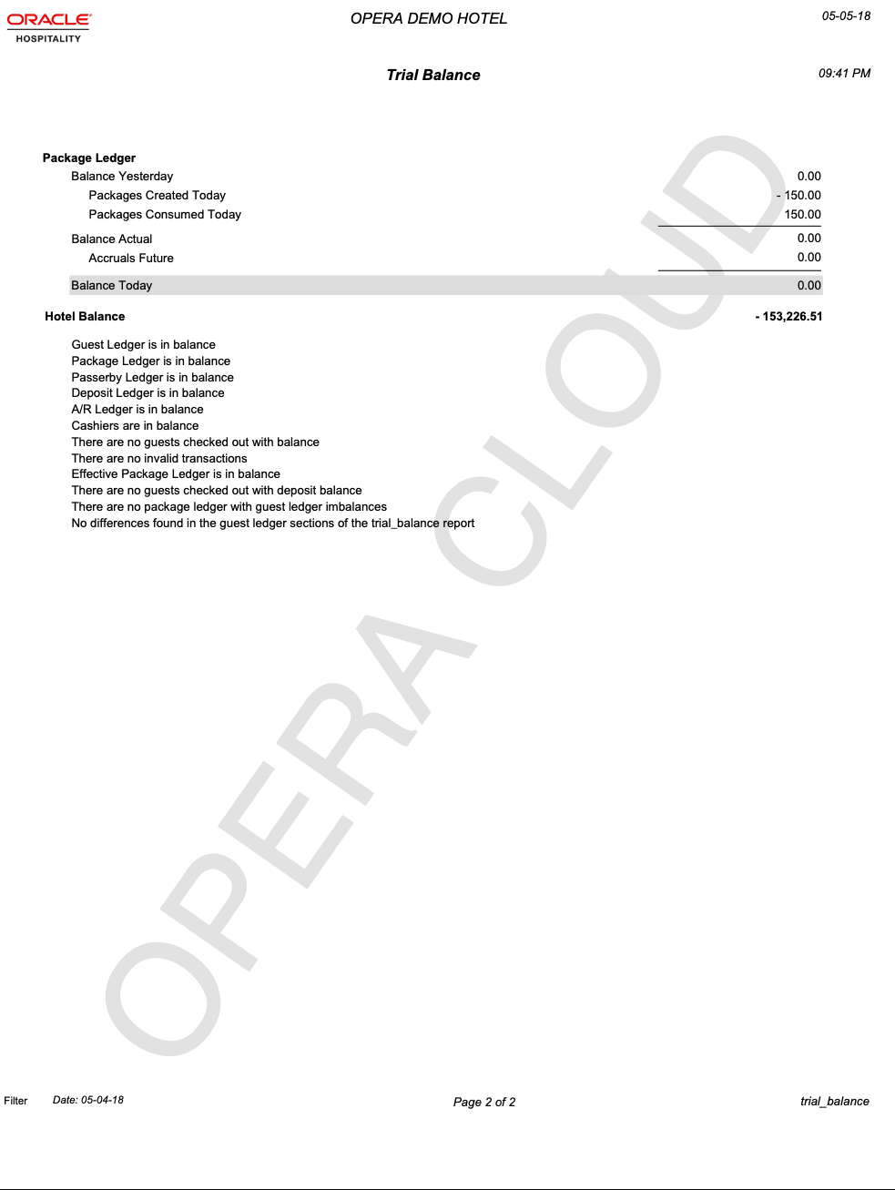 Trial Balance Report (trial_balance)
