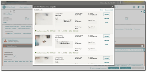 Using Nor1 PRiME Upgrade at Check-In and Reservation Management