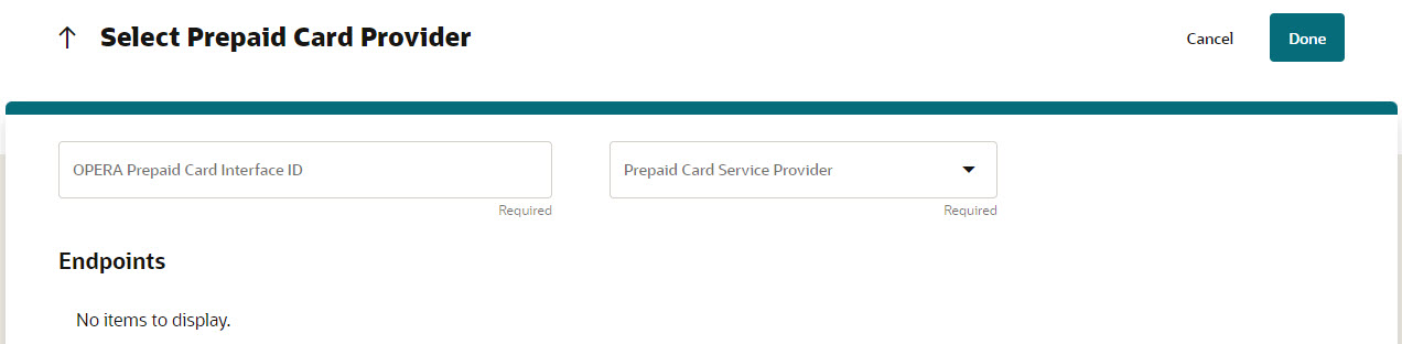 Updating Core Configuration with Prepaid Endpoints