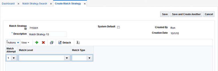 Manage Match Strategies