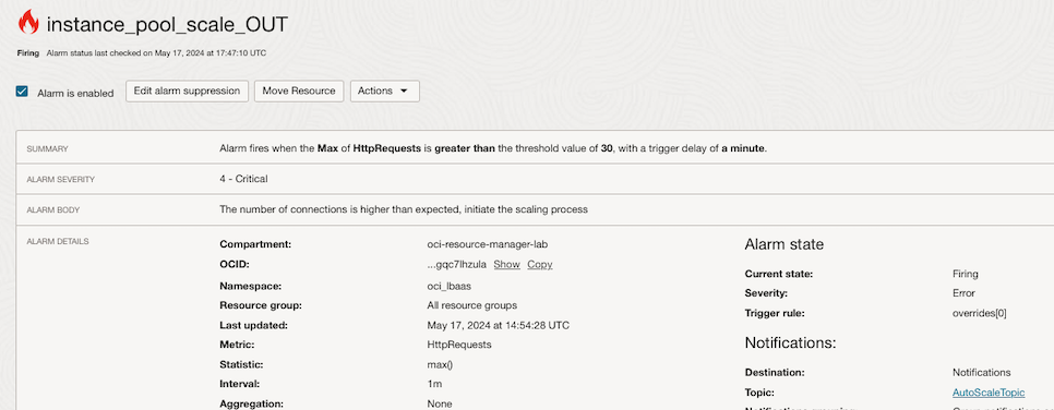 Autoscale an Oracle Cloud Infrastructure Instance Pool based on OCI Load Balancer HTTP Requests