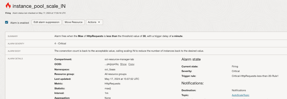 Autoscale an Oracle Cloud Infrastructure Instance Pool based on OCI Load Balancer HTTP Requests