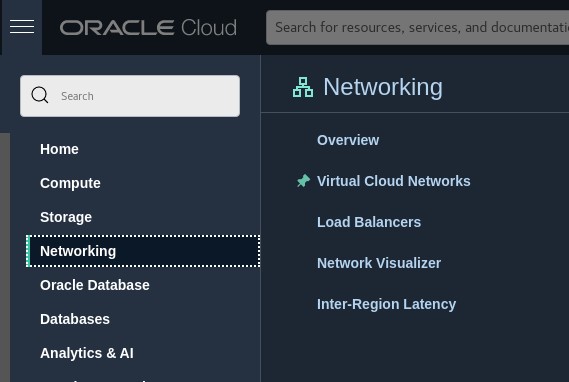 Create Virtual Cloud Networks in Oracle Cloud Infrastructure