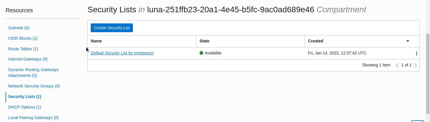 Create Virtual Cloud Networks in Oracle Cloud Infrastructure