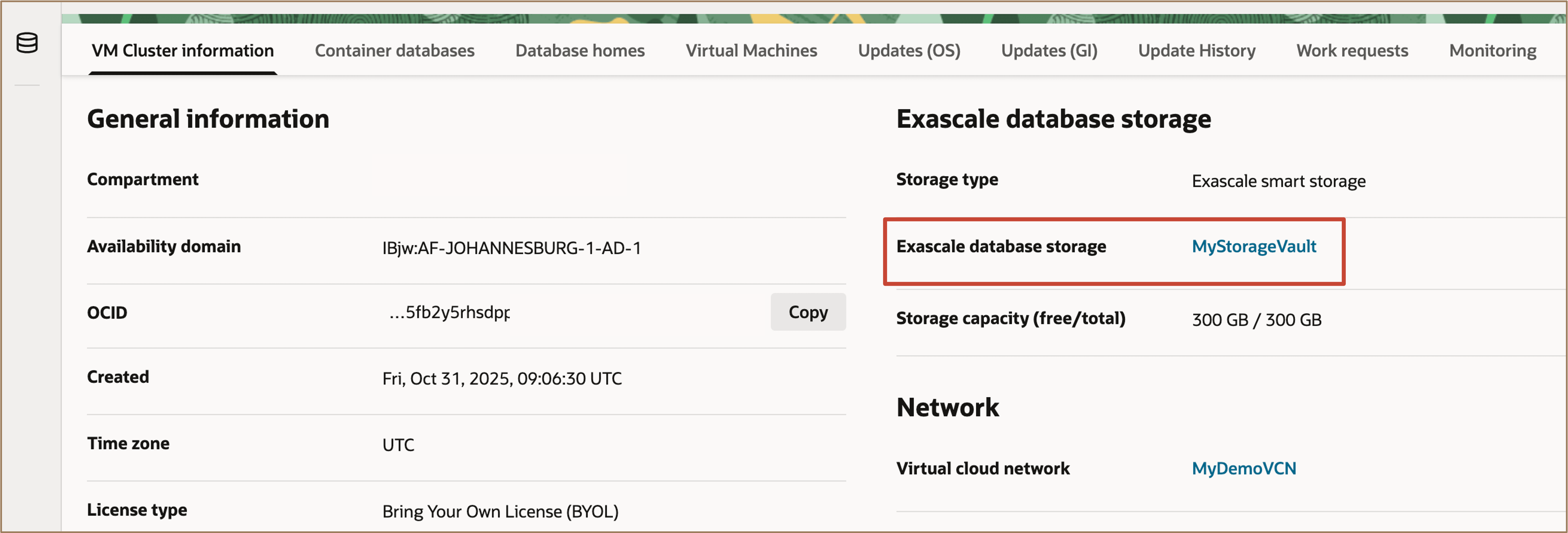 Configure Storage Auto Scaling for Exascale Database Storage Vault on Oracle Exadata Database ...