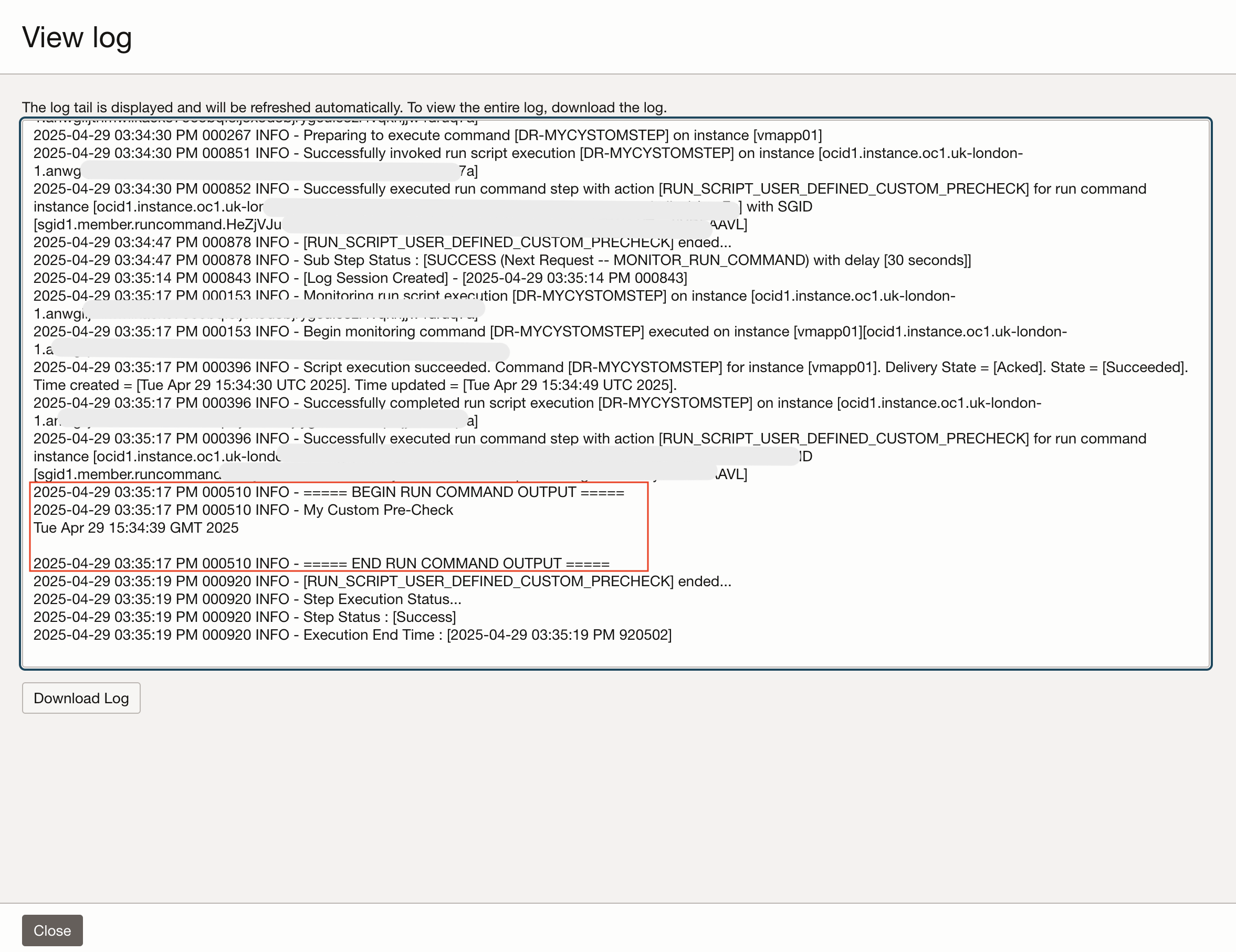 Enable Custom Prechecks in Oracle Cloud Infrastructure Full Stack Disaster Recovery