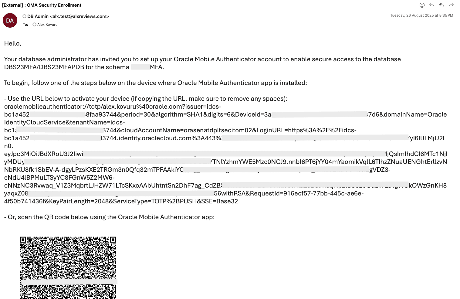 Enable MFA for Local Users in Oracle Database 23ai Using Oracle Mobile Authenticator (OMA)