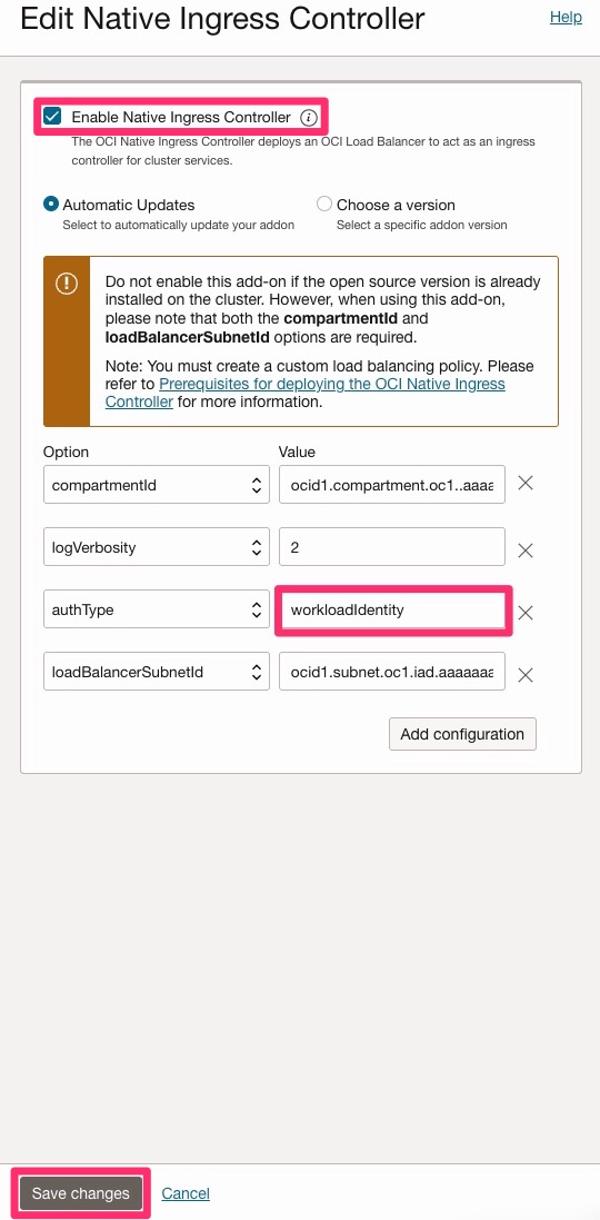 Set Up the OCI Native Ingress Controller on OCI Kubernetes Engine with ...