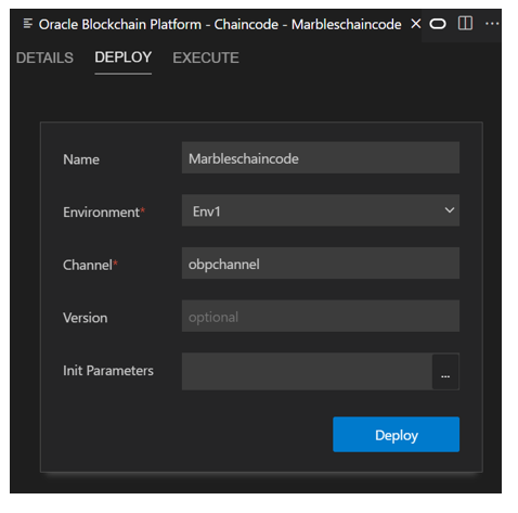 Desarrollar una aplicación de cadena de bloques con Oracle Blockchain Platform