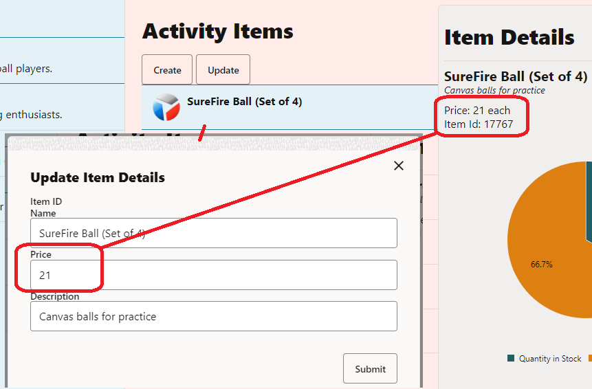 Actualizar registros de datos en una aplicación web de Oracle JET