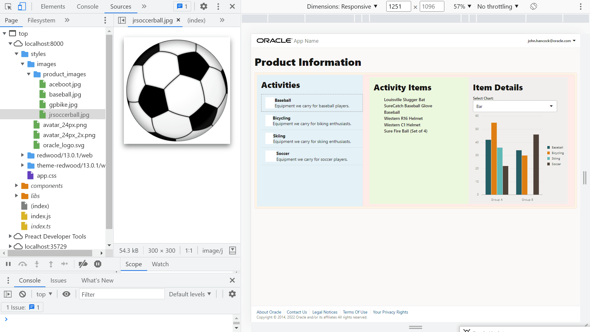 Crear la vista maestra en una aplicación DOM virtual de Oracle JET