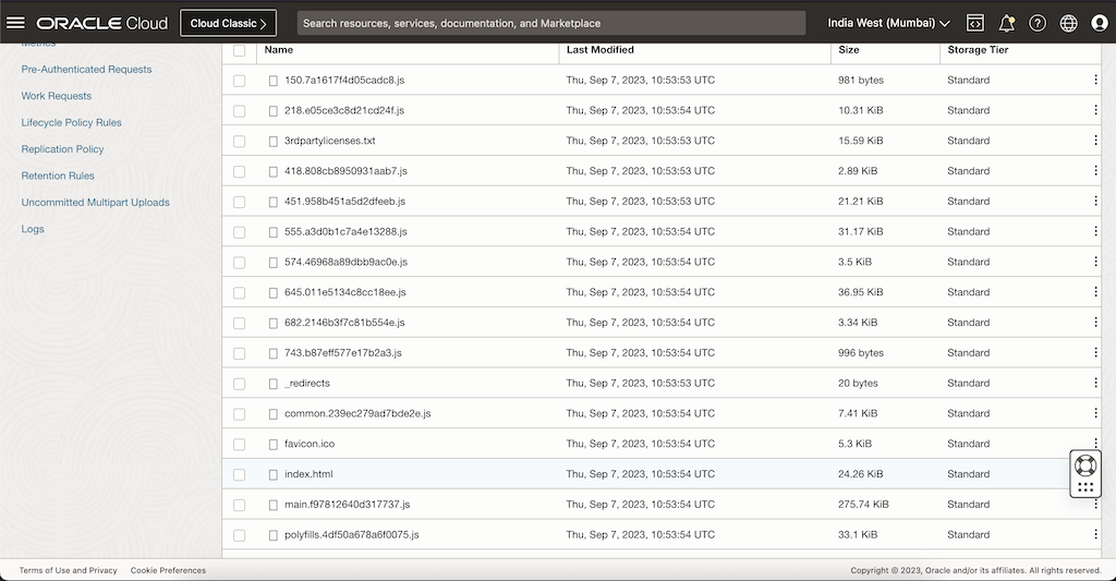 Configuración de OCI Object Storage y Oracle API Gateway para alojamiento de sitios web estáticos