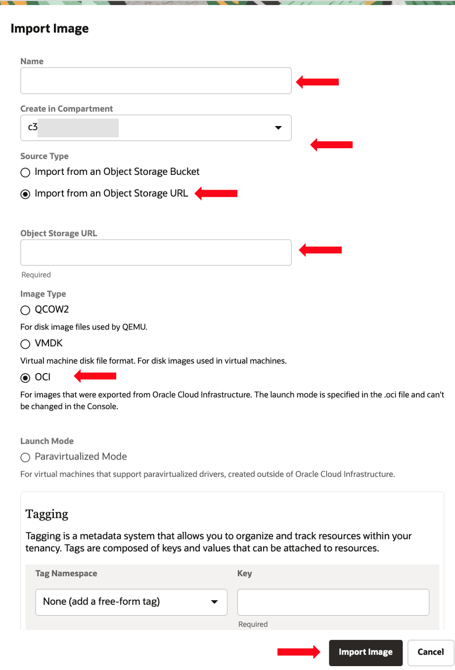Uso de imágenes de Oracle Marketplace en Oracle Roving Edge ...