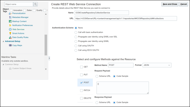 Configurar Oracle Sales and Service Application Integration