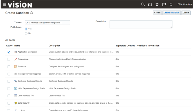 Configurar Oracle Sales and Service Application Integration