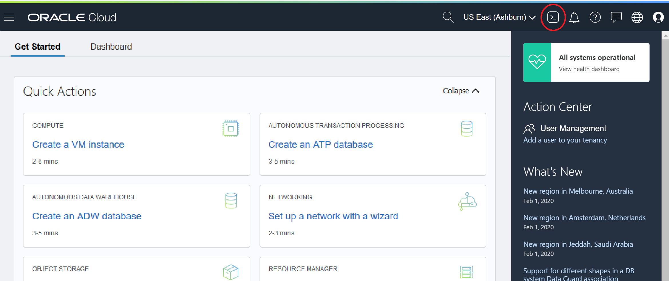 Utilisation de Cloud Shell