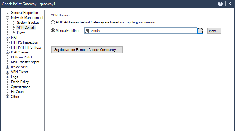 Check Point : configuration basée sur un routage