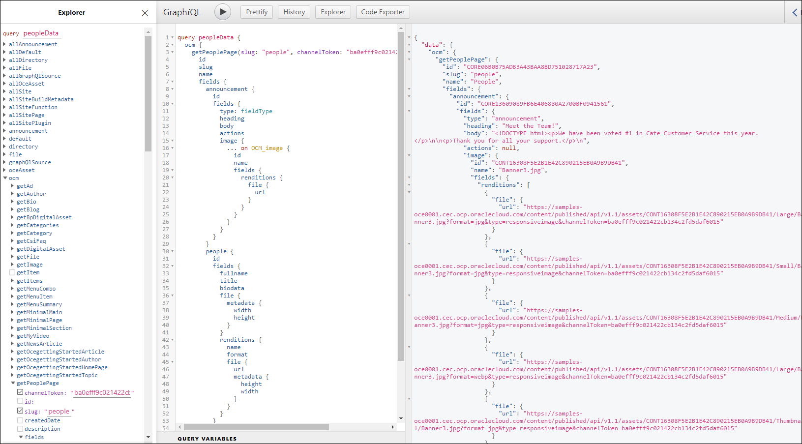 Utiliser GraphQL avec Gatsby et Oracle Content Management