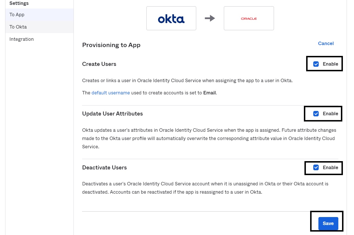Intégrer Okta avec les domaines d'identité pour la connexion unique et le provisionnement des ...