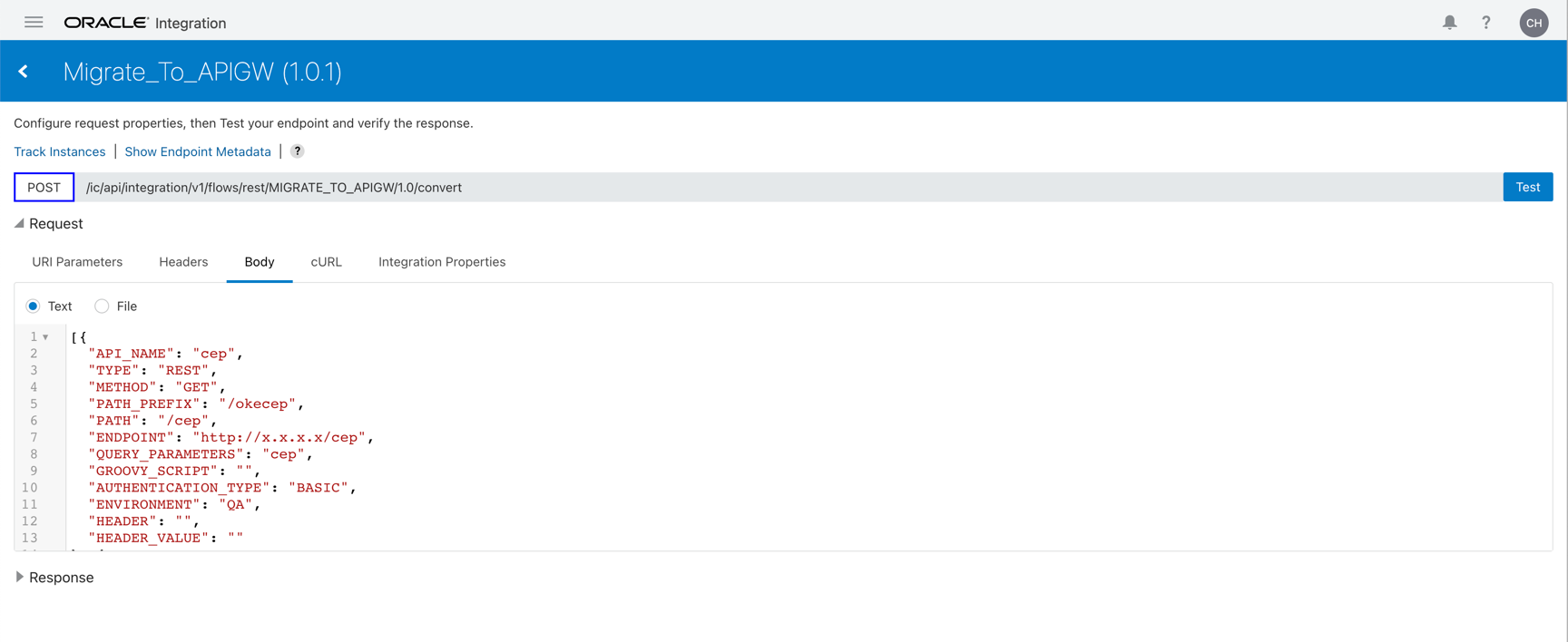 Migration d'API vers Oracle Cloud Infrastructure API Gateway avec Oracle Integration
