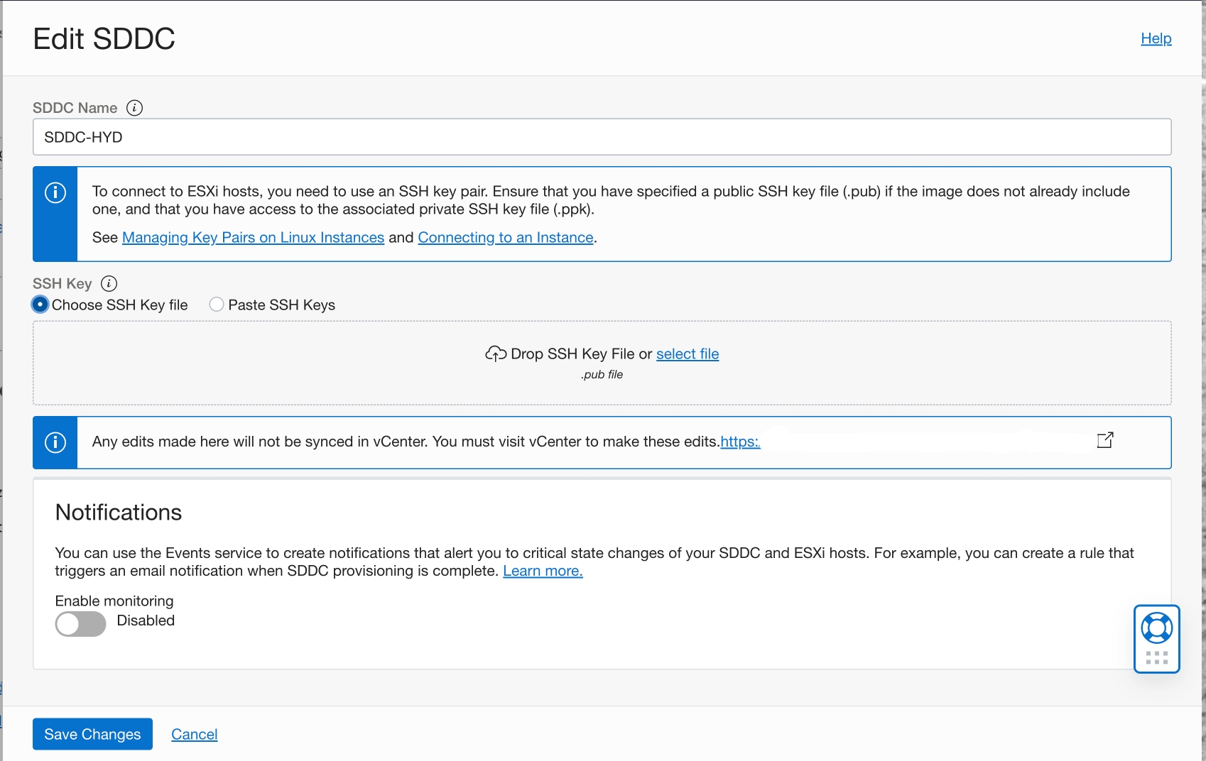 Intégrer les notifications OCI avec la solution VMware Oracle Cloud