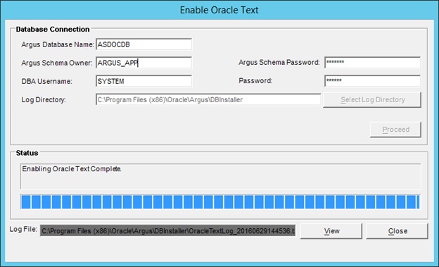 Installing the Argus Safety Database