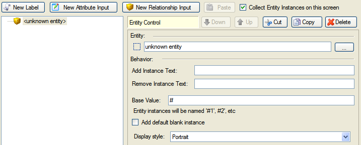 Click the browse button next to the Entity field to open the Entity ...