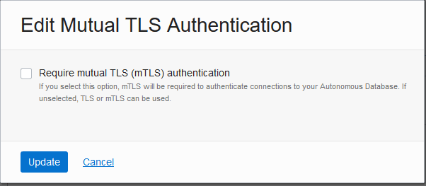 Update Network Options To Allow Tls Or Require Only Mutual Tls Mtls