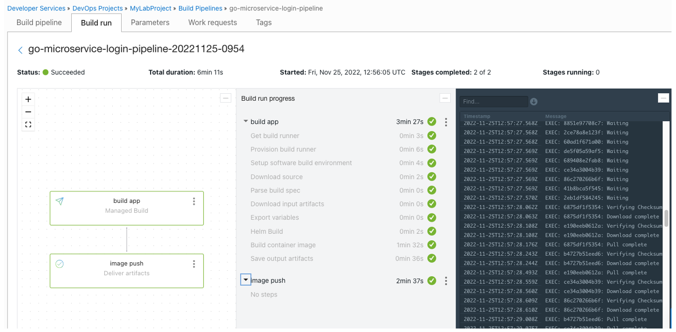 Crea pipeline DevOps OCI per creare e distribuire i microservizi Golang
