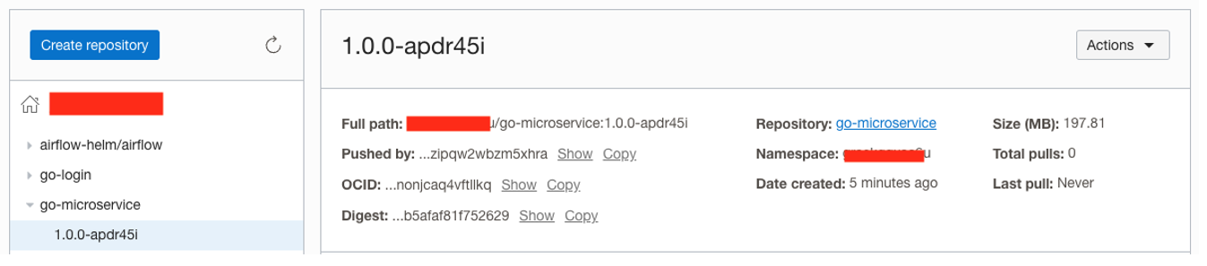 Crea pipeline DevOps OCI per creare e distribuire i microservizi Golang