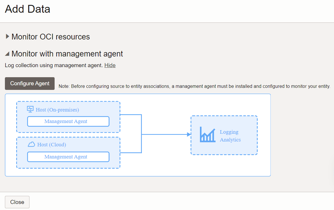 OCI Logging Analytics: 継続的なログ収集の設定