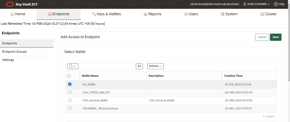 Oracle Key Vaultを使用したOracle GoldenGate Microservicesでの暗号化の管理
