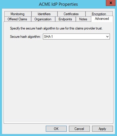 ADFS 2.0および3.0 SPとOAM IdPの統合