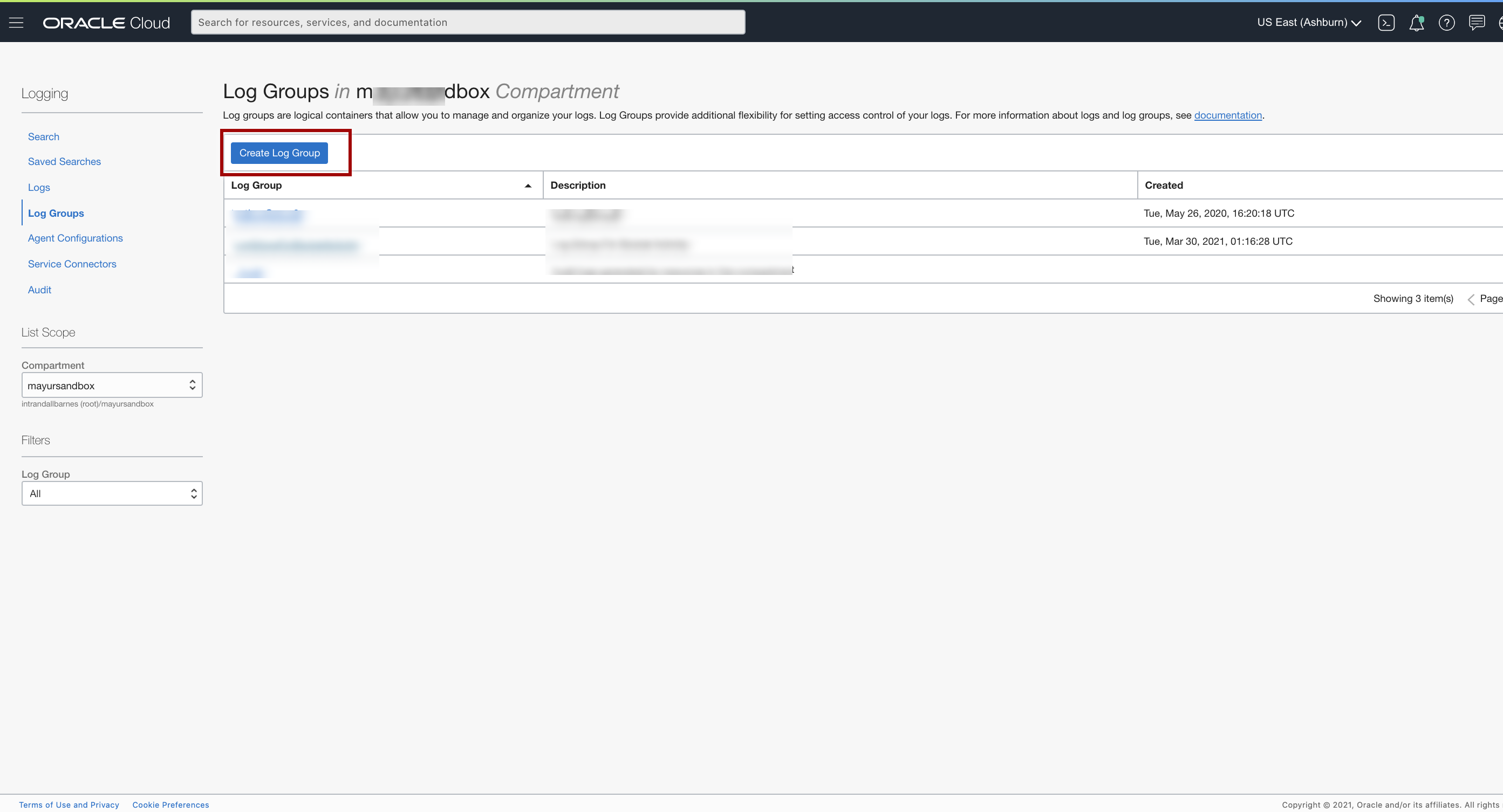Oracle Cloud Infrastructure에서 Sumo Logic으로의 로그 이동