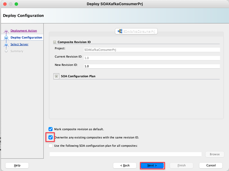 Oracle Visual Builder Studio에서 Oracle SOA Suite 배치