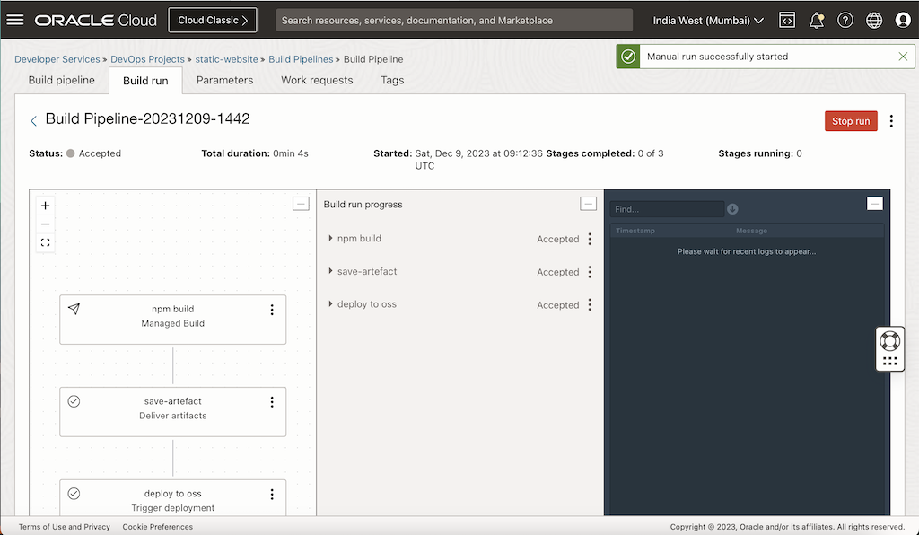 OCI DevOps 서비스 및 OCI Object Storage로 프론트엔드 CI/CD 간소화