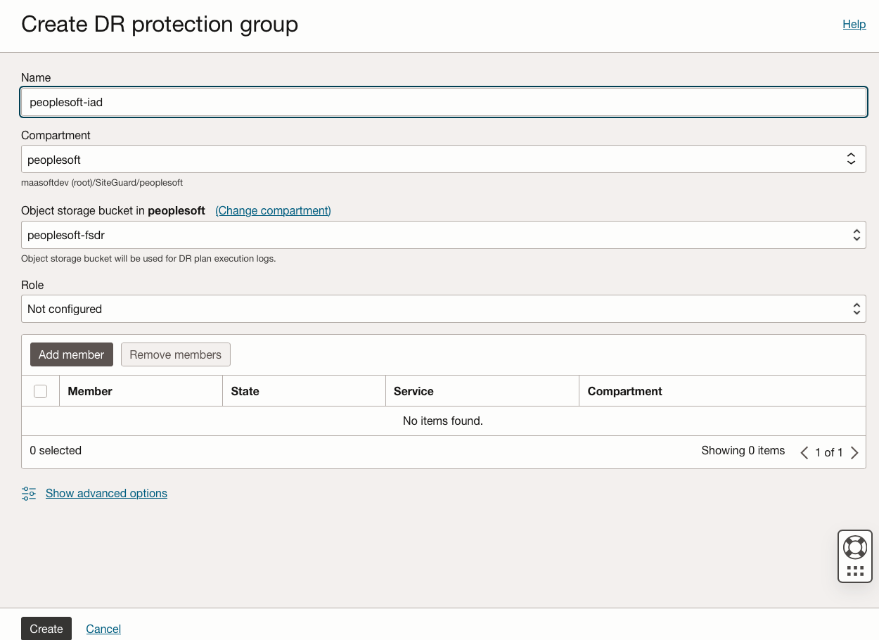 Oci Full Stack Disaster Recovery를 통해 단일 인스턴스 Oracle Peoplesoft 애플리케이션에 대한 복구 작업 자동화