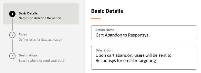 Oracle Infinity 및 Oracle Responsys를 이용하여 쇼핑 카트 포기자를 재타겟팅하여 수익 증대