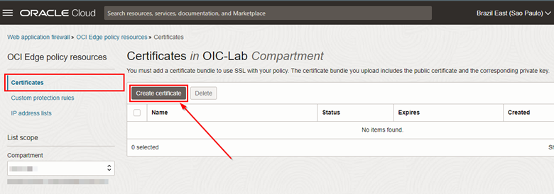 Oci Waf를 사용하여 Oracle Integration프로세스 커스텀 엔드포인트 구성 및 보호