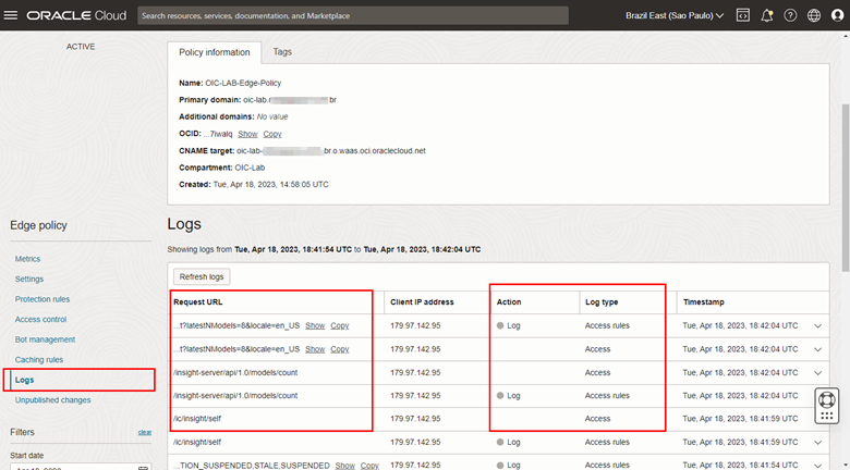 Oci Waf를 사용하여 Oracle Integration프로세스 커스텀 엔드포인트 구성 및 보호
