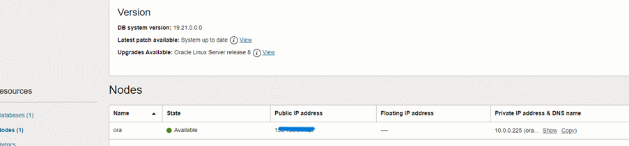 Oracle Database Cloud Service 데이터베이스 및 데이터베이스 시스템 업그레이드